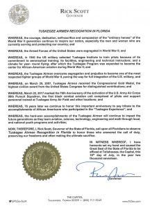 Florida Honors Tuskegee Airmen – Florida Department of Veterans' Affairs